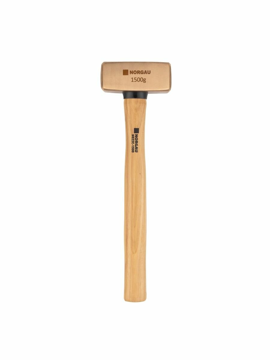 Молоток NORGAU Industrial медный с эргономичной рукояткой из древесины гикори 1500 г, длина 360 мм