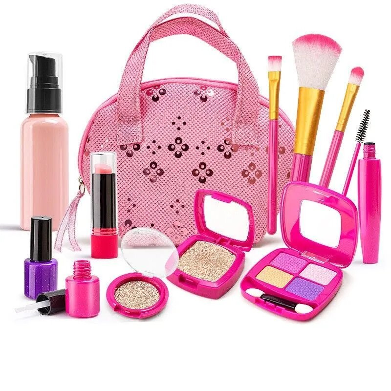 Набор детской косметики с косметичкой для девочек, тени для век с аппликатором
