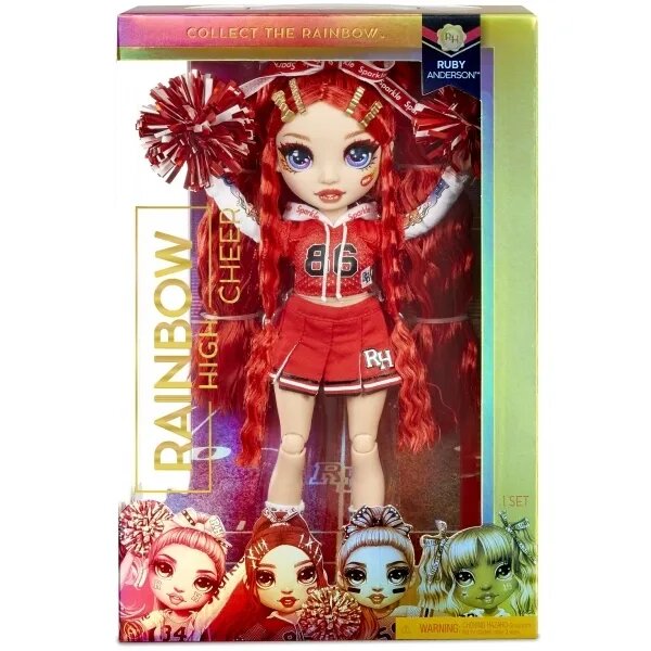 Кукла Rainbow High Cheer Doll Ruby Anderson, красный / куклы рейнбоу, красный