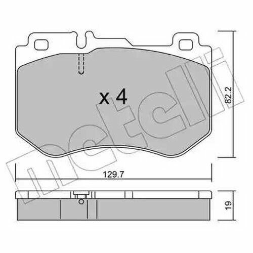 Колодки тормозные Metelli 2210180 для Mercedes C-CLASS A205, C205, S205, W205