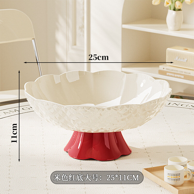 Подставка для фруктов с дренажом для домашнего использования, подставка для фруктов на высоких ножках для журнального столика в гостиной, стильная подставка для конфет и закусок в винтажном стиле.