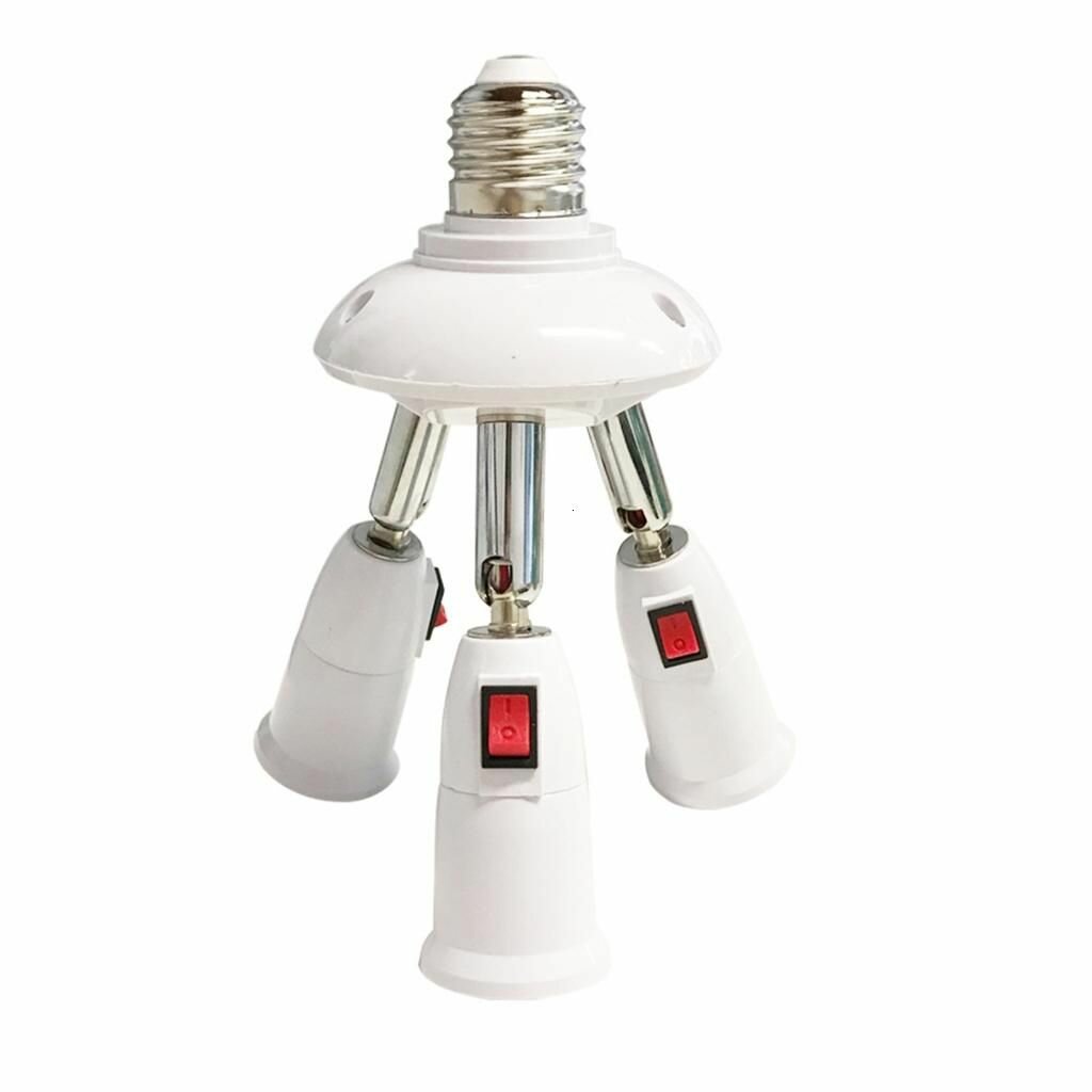 Регулируемый разветвитель E27 на 360 , 3in1