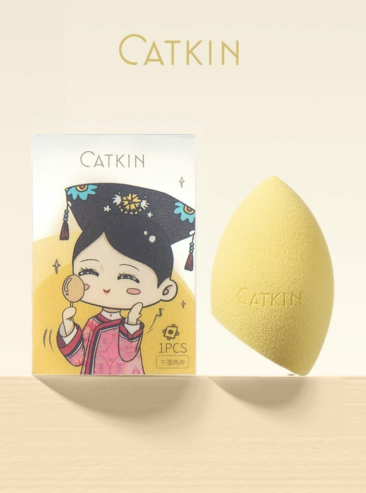 Бьюти-Блендер CATKIN, каплевидный, для тонального крема и пудры