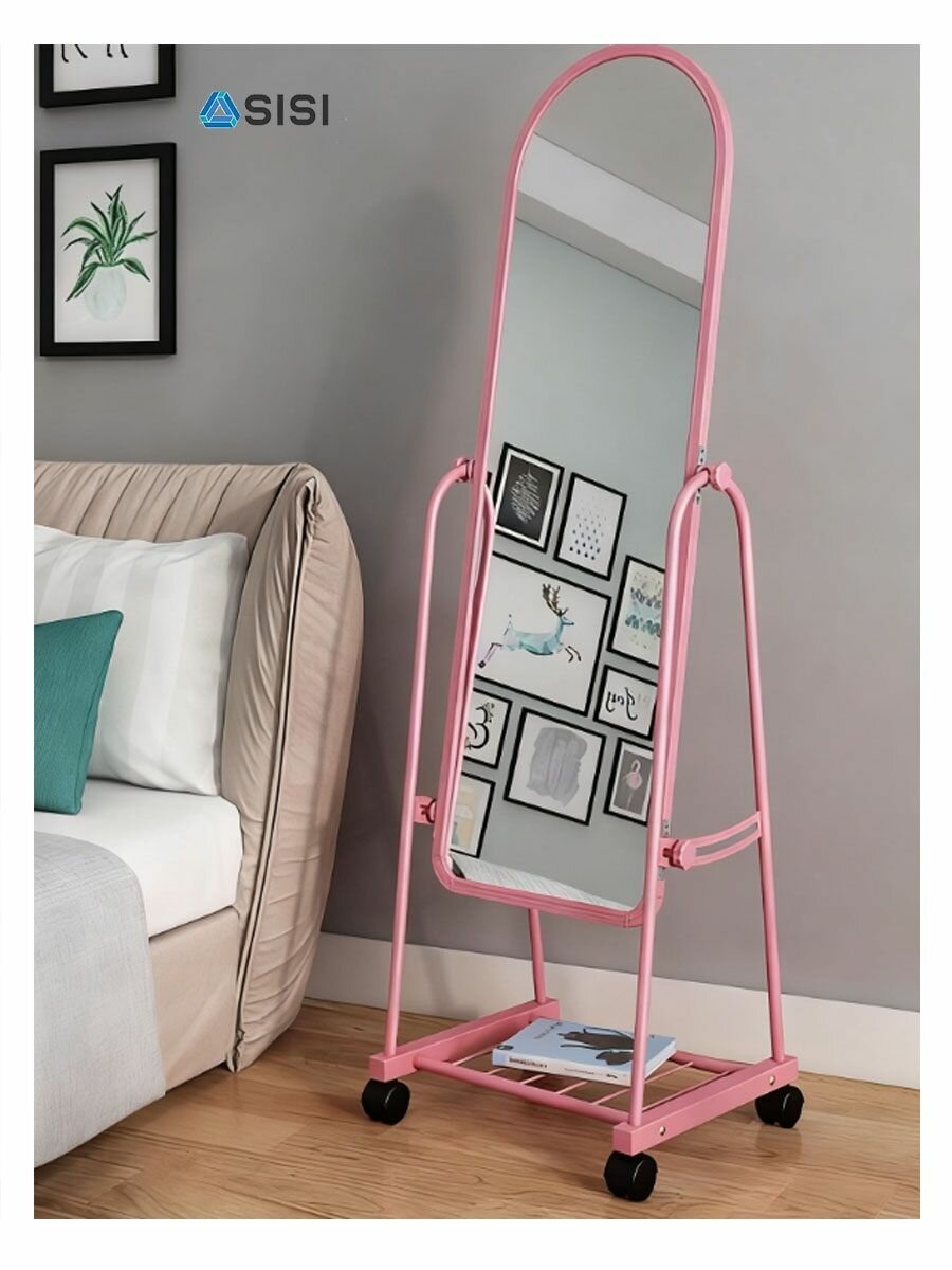 Зеркало напольное в полный рост, С полками