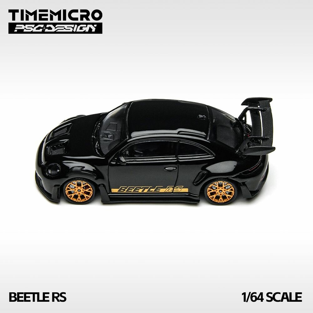 Модель автомобиля BEETLE RS Black and Gold, 1:64, TimeMicro - коллекционная из сплава