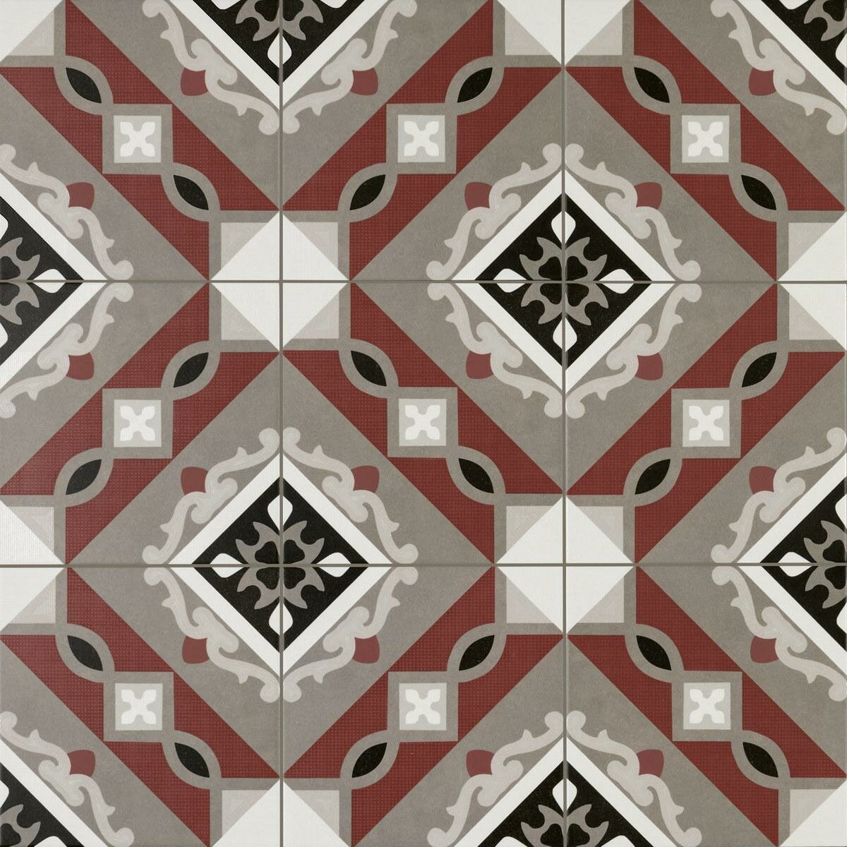 Керамогранит Motto Pastel Decor Matt 20x20 N100108 орнамент матовая Износостойкая, Мелкоформатная, Морозостойкая, морозостойкая