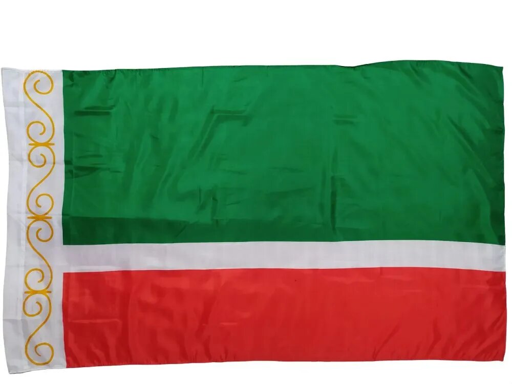 В упаковке Флаг Чеченской республики 145Х90см Большой Двухсторонний Уличны