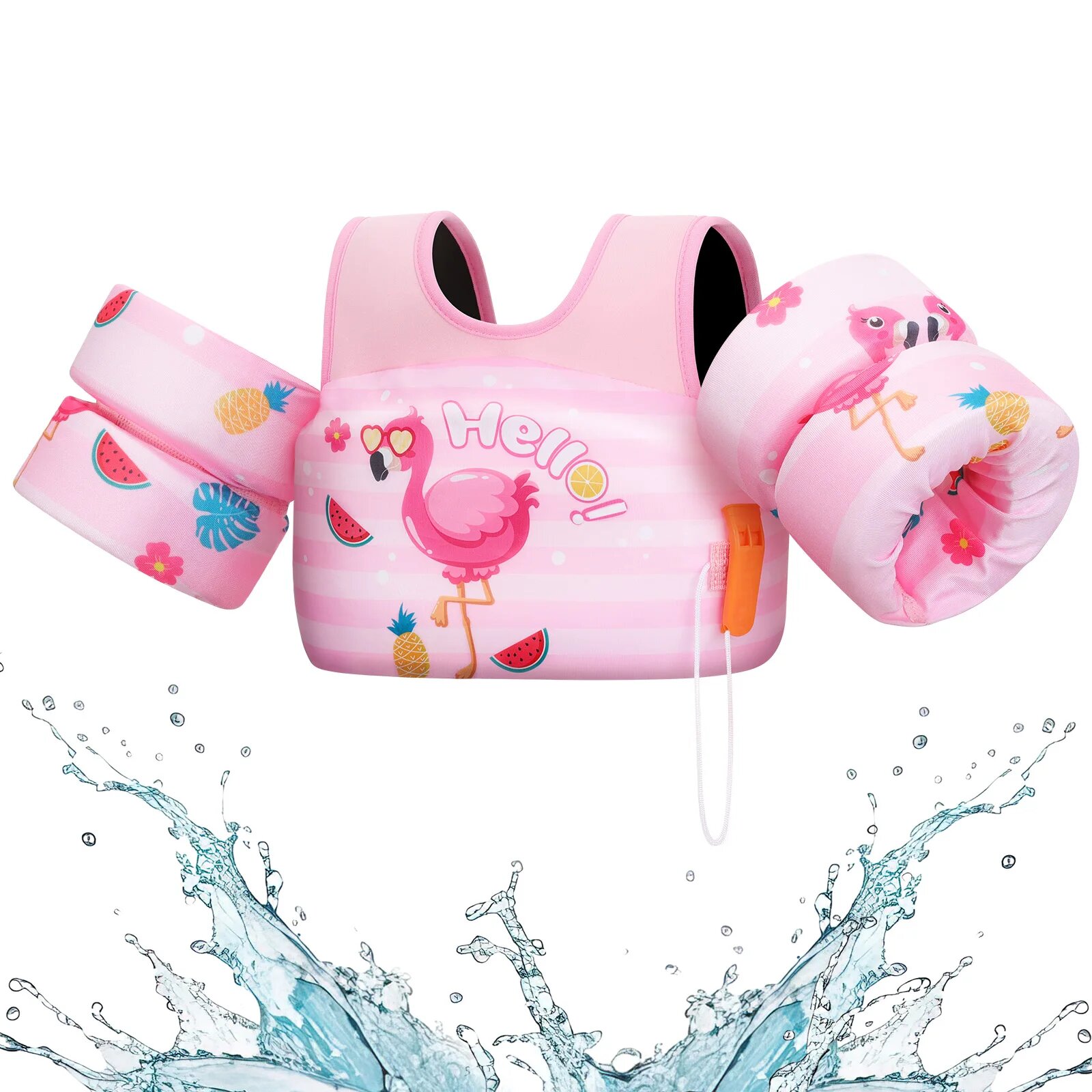 Детский спасательный жилет розовый Pink Flamingo