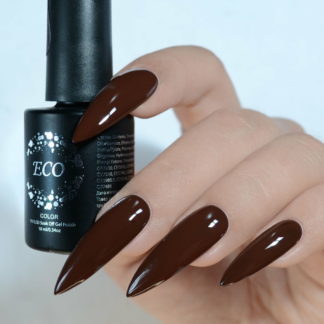 Гель-лак ECO Professional №79, глянцевый, коричневый, трехфазный, 10 мл