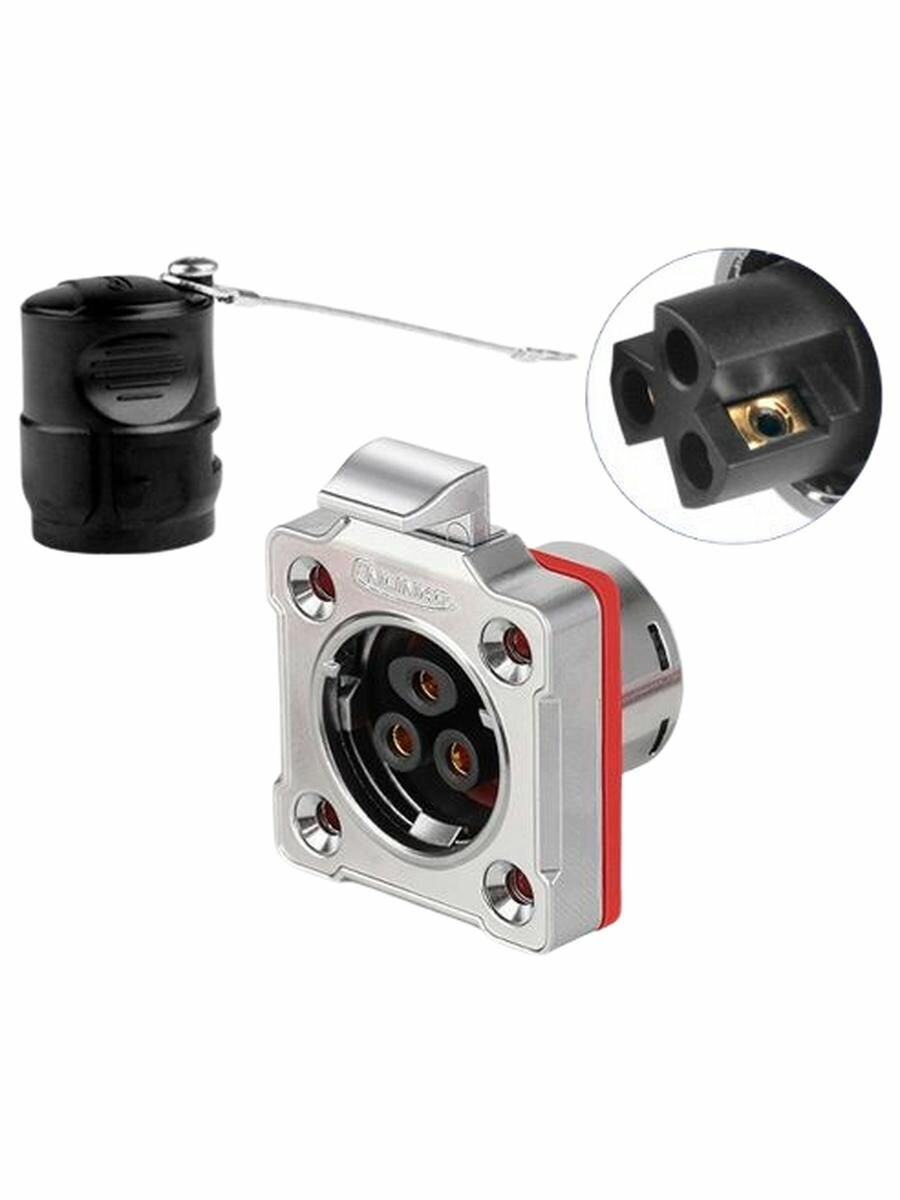 Разъем CNLINKO BD-20 3-пиновый, 3pin, мама, IP68/IPX9K, разъем, BD-20-J03SX-03-401A
