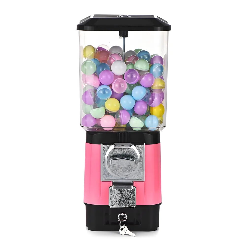 Вендинговый автомат для жвачек, попрыгунчиков, игрушек в капсулах и конфет/Опционально с монетным приводом/Механический торговый вендинговый аппарат KIDS'TOP