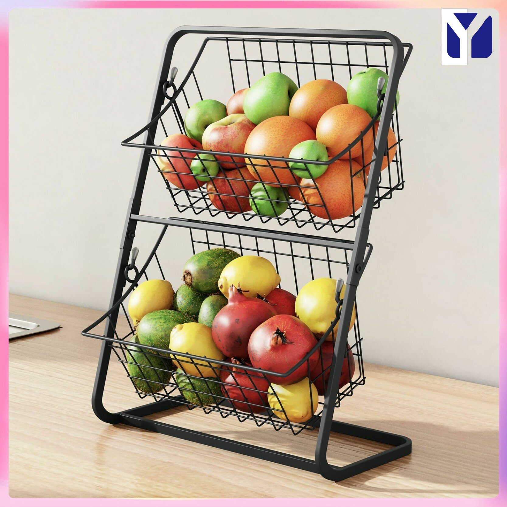 Подкладка для овощей "Корзинка с фруктами", металл, для посудомойки