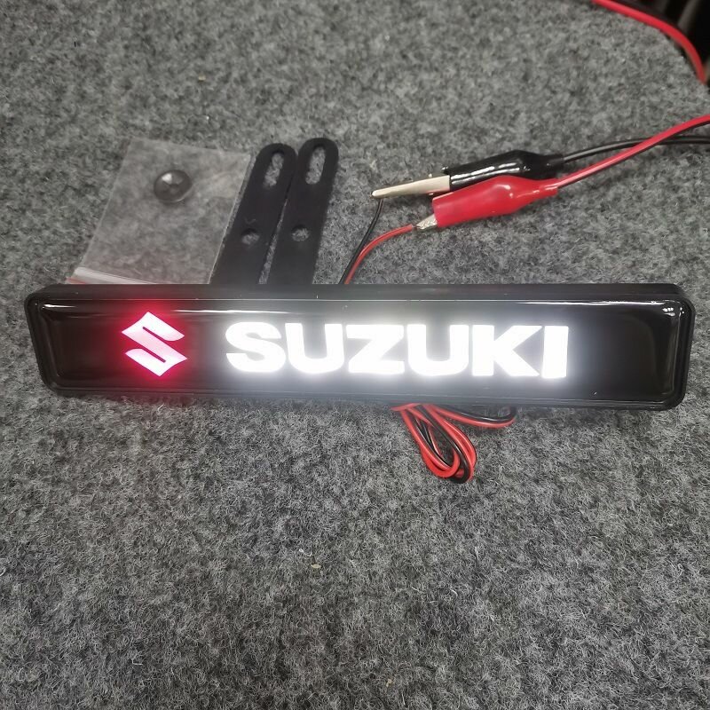 LED значок для передней решётки Suzuki, эмблема с подсветкой 164×29×5 мм, 5 Вт 12 В, корпус PMMA, для тюнинга, авто