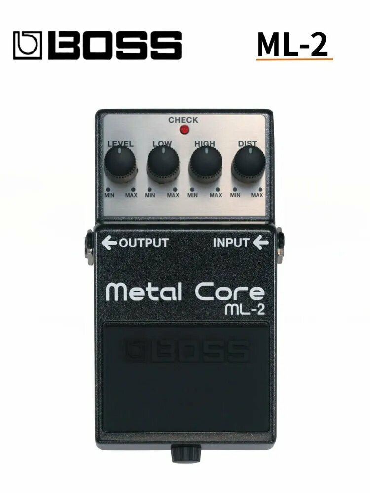BOSS ML-2 Metal Core Педаль дисторшна для электрогитары, экстремальный металл, тяжелый звук, LOW/HIGH контроль, металлический корпус