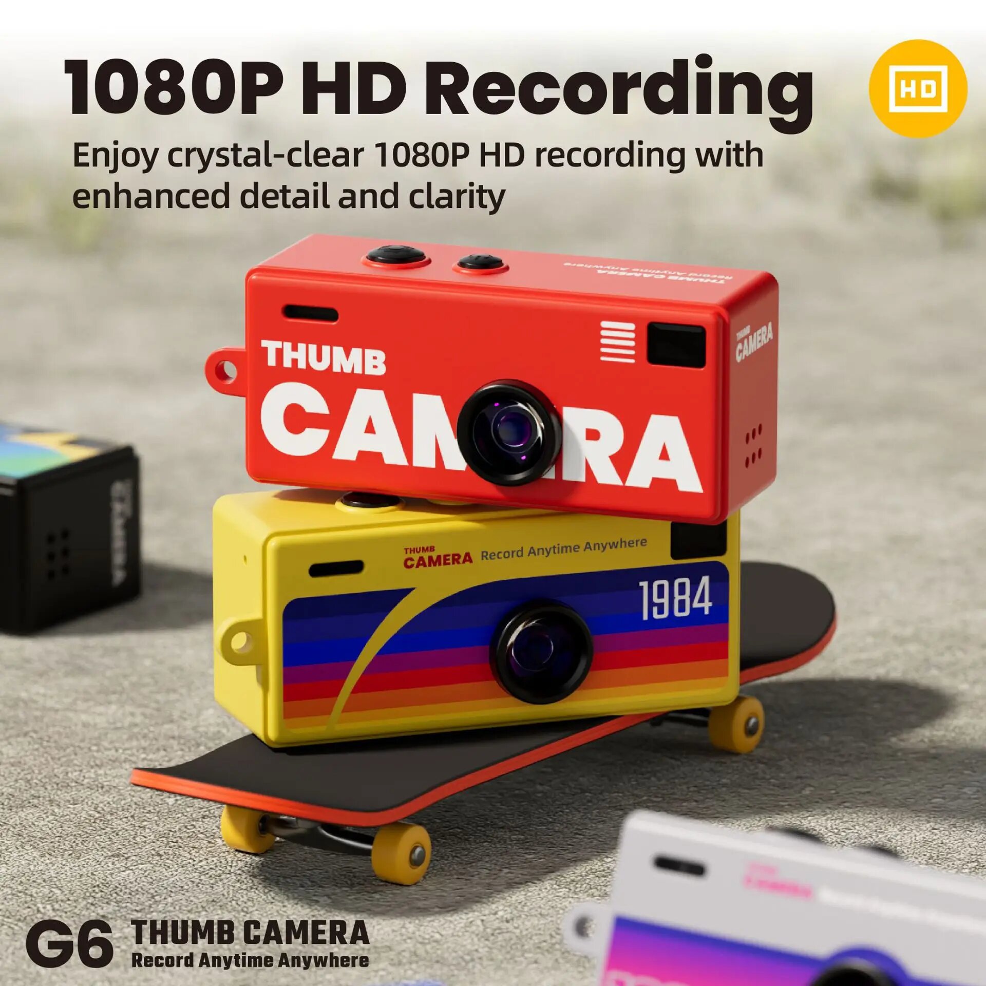 Magecam Thumb mini Camera, Желтый, No card — фото 1