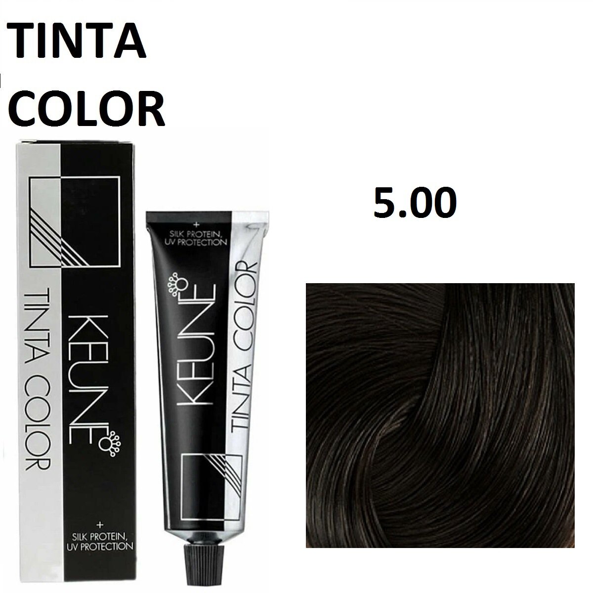 Keune Tinta Color 5.00 Перманентный краситель - Стойка краска для волос Светлый Шатен плюс 60 мл