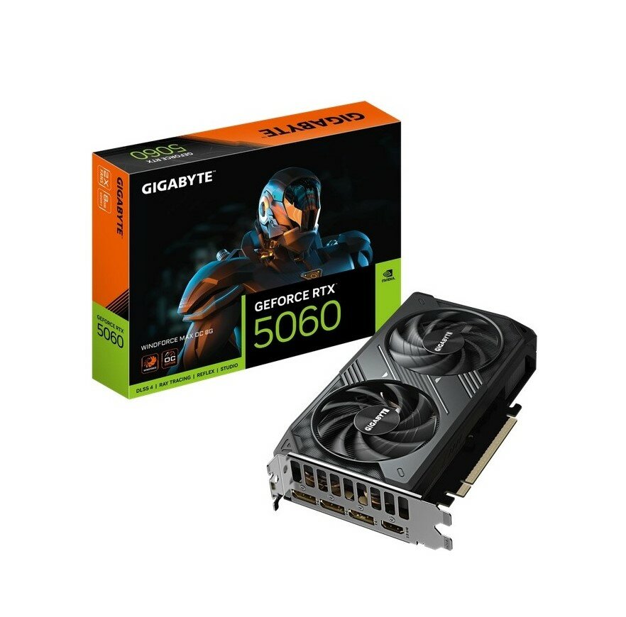 Видеокарта GIGABYTE GeForce RTX 5060 8GB OC GV-N5060WF2MAX OC-8GD