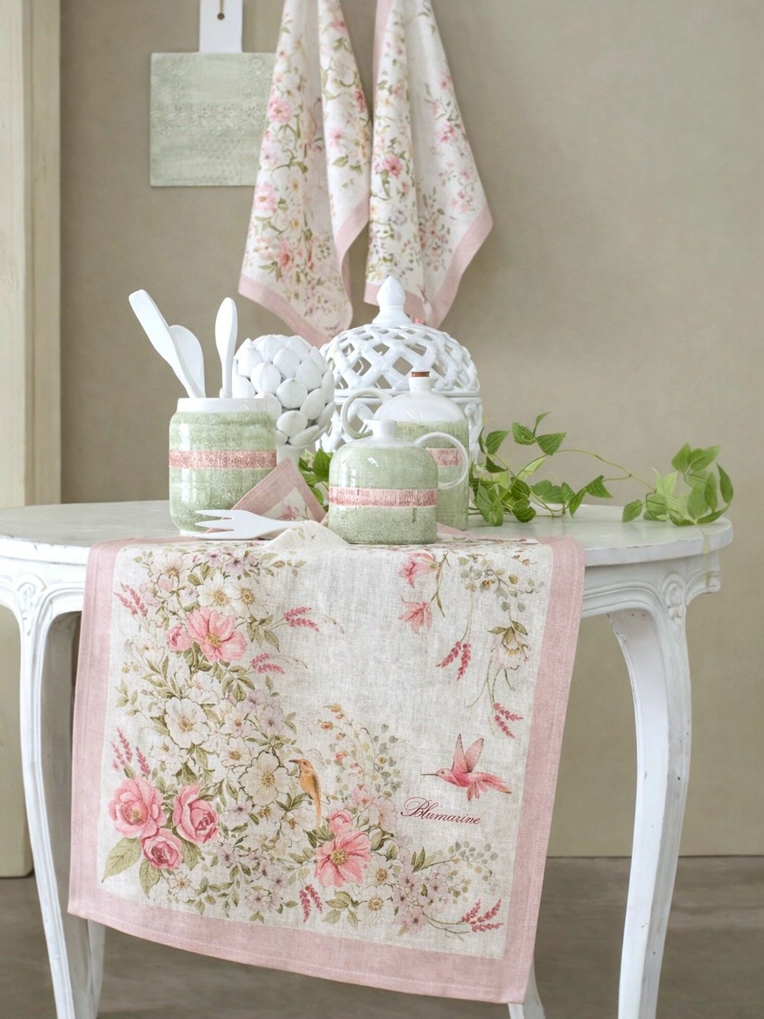 Полотенце Blumarine home collection PETITE COLIBRI кухонное льняное