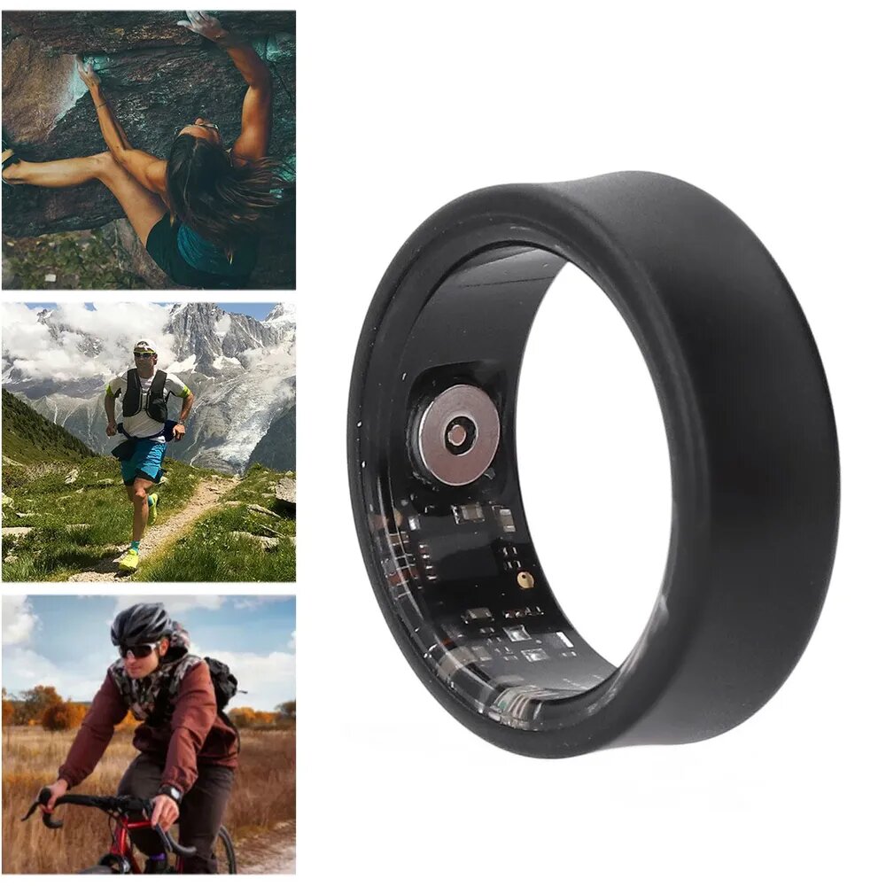 Фитнес-кольцо Oura Ring Черный, размер 12, для спорта и повседневной жизни, металл