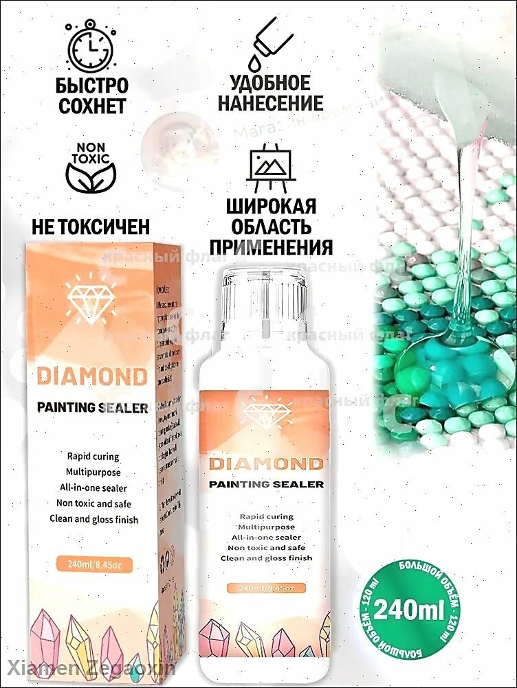 Клей гель фиксатор для алмазной мозаики 240 мл(прозрачный)