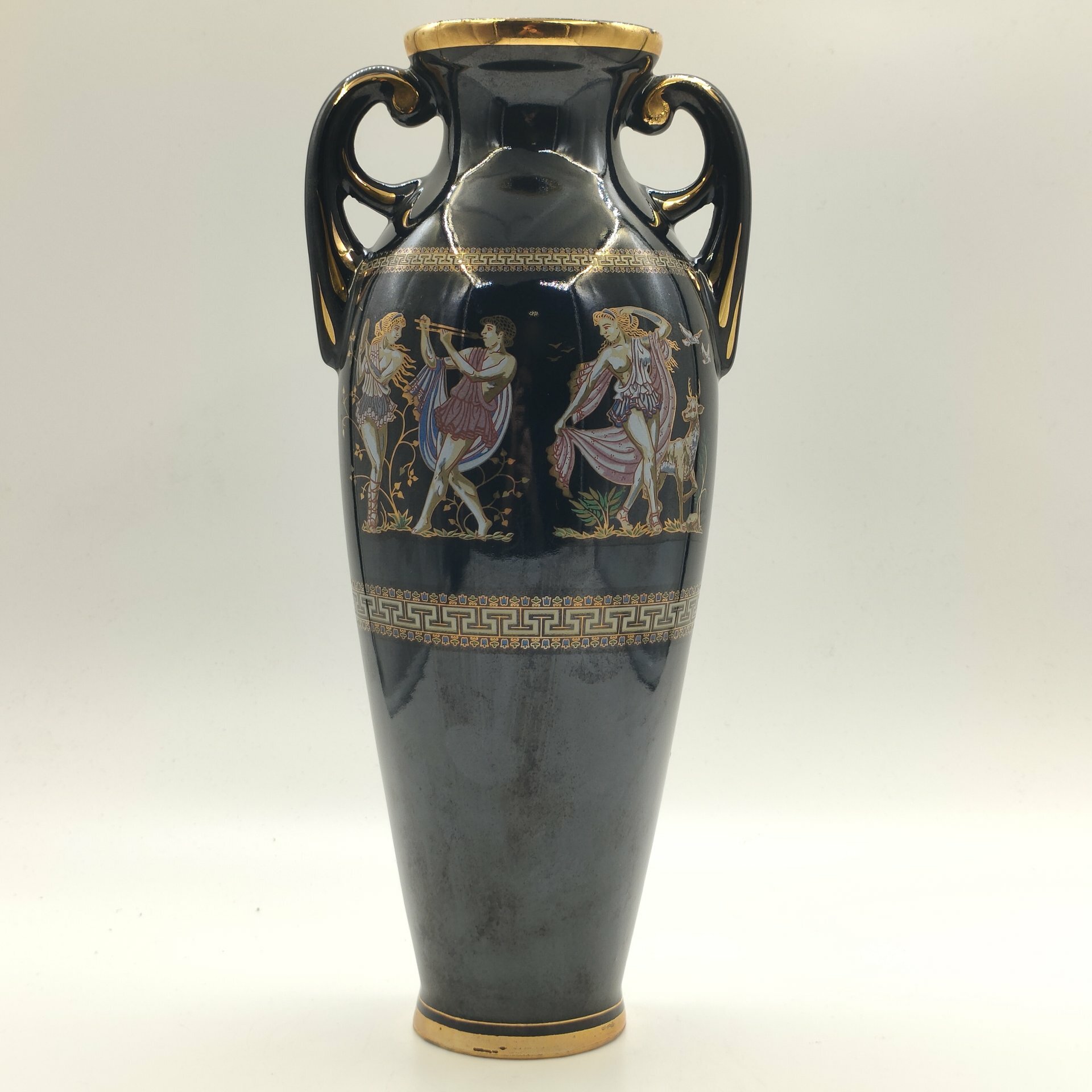 Ваза "Греция", Товарищество "Оріана", керамика, крытье, деколь, золочение