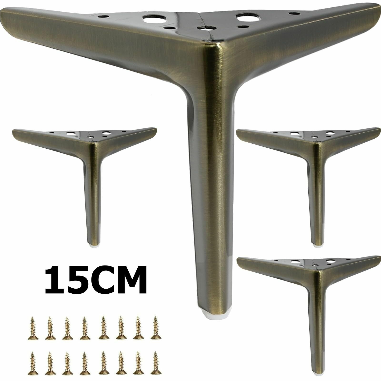 Ножки для мебели металлические, Подходит для всех видов семейной мебели,4 шт. бронза,150MM