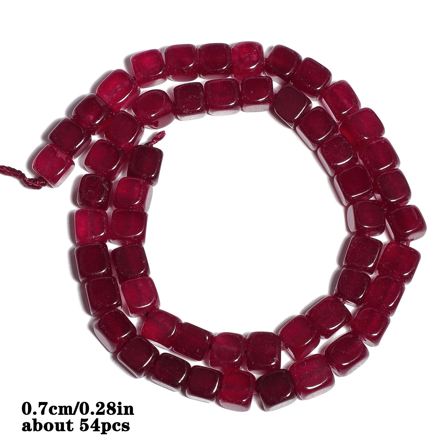 Бусины из красного халцедона Xilitata T 10-cube 7mm