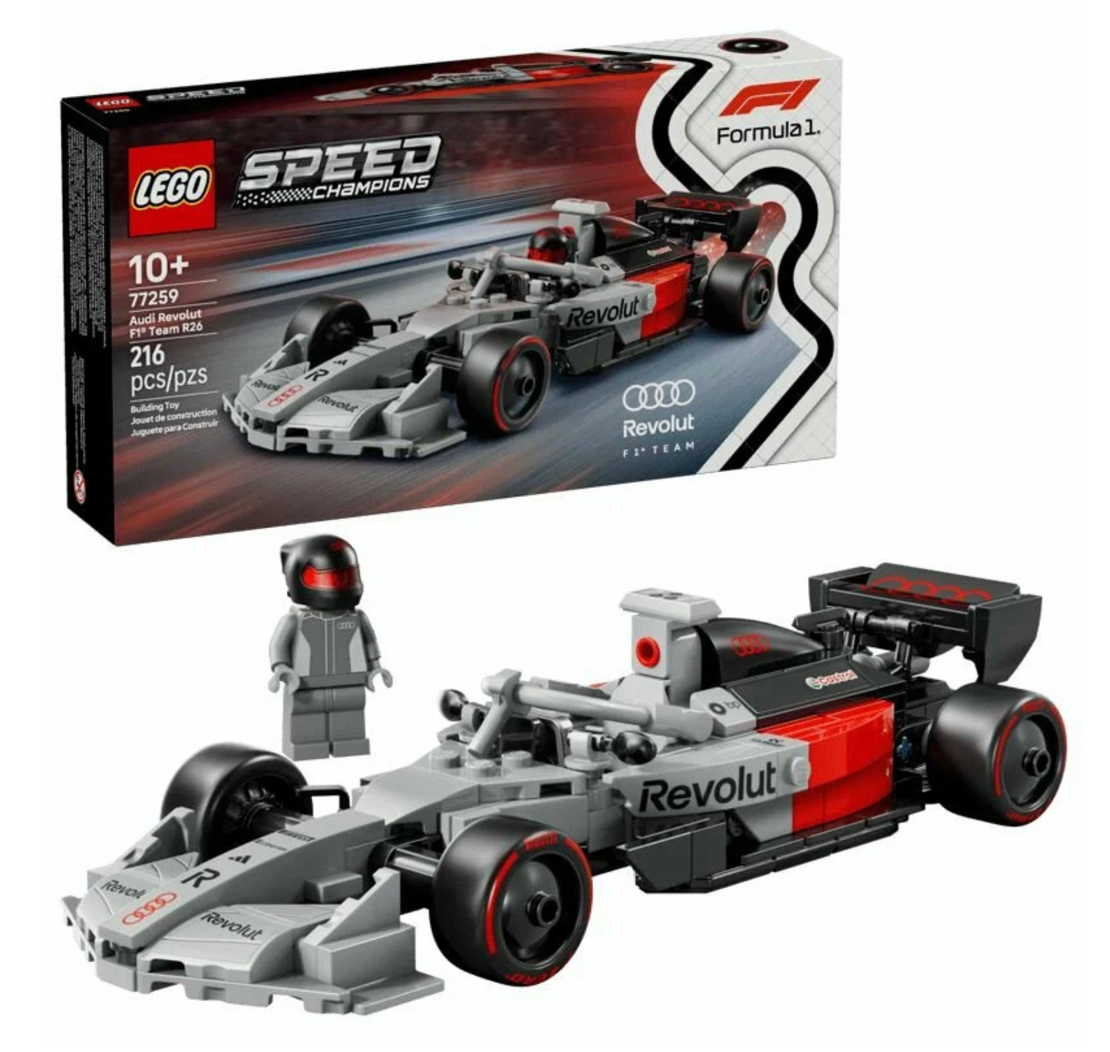 Конструктор LEGO SPEED CHAMPIONS 77259 Гоночный автомобиль Audi Revolut F1 Team R26