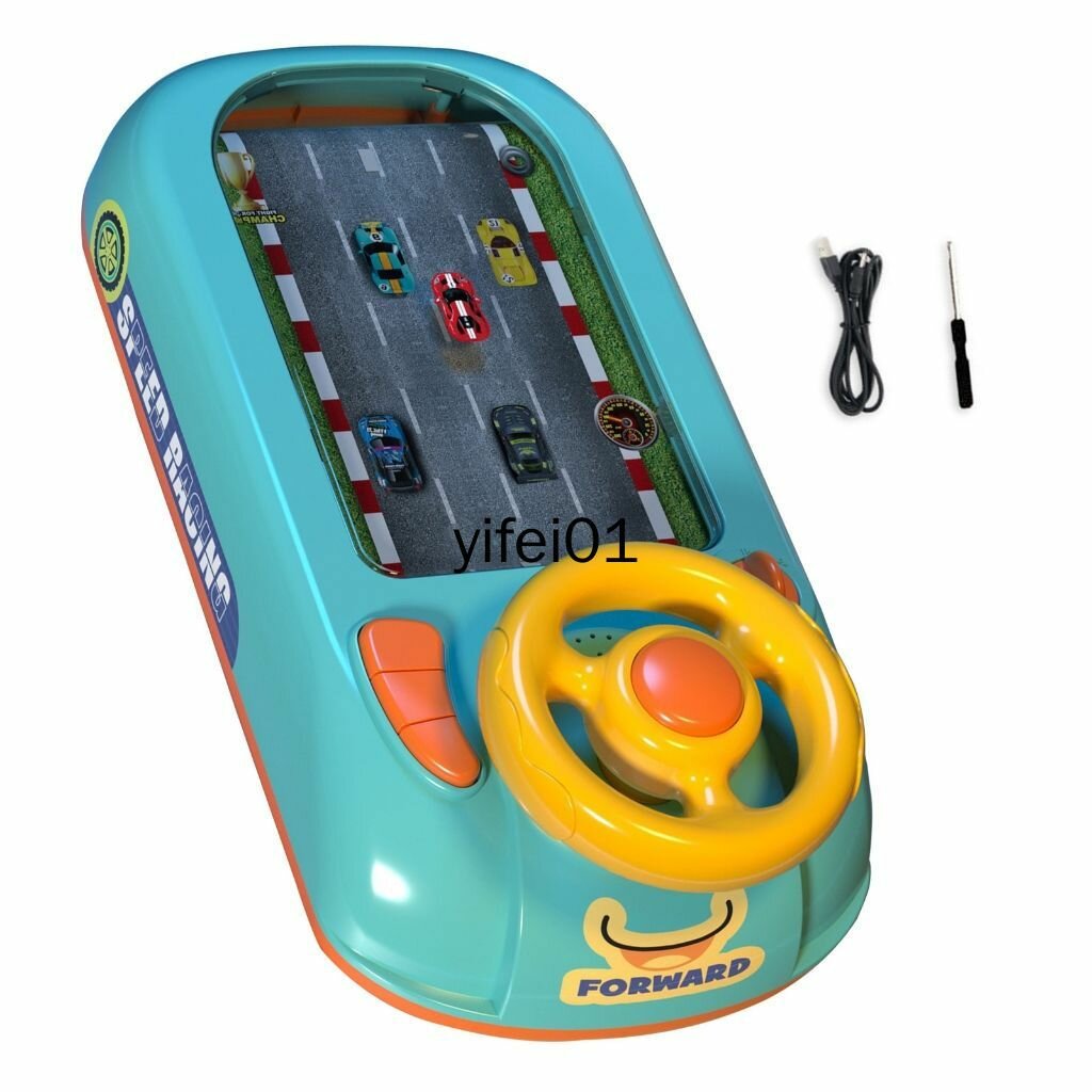 Руль для детей, симулятор вождения, интерактивная гоночная машина, Зеленый