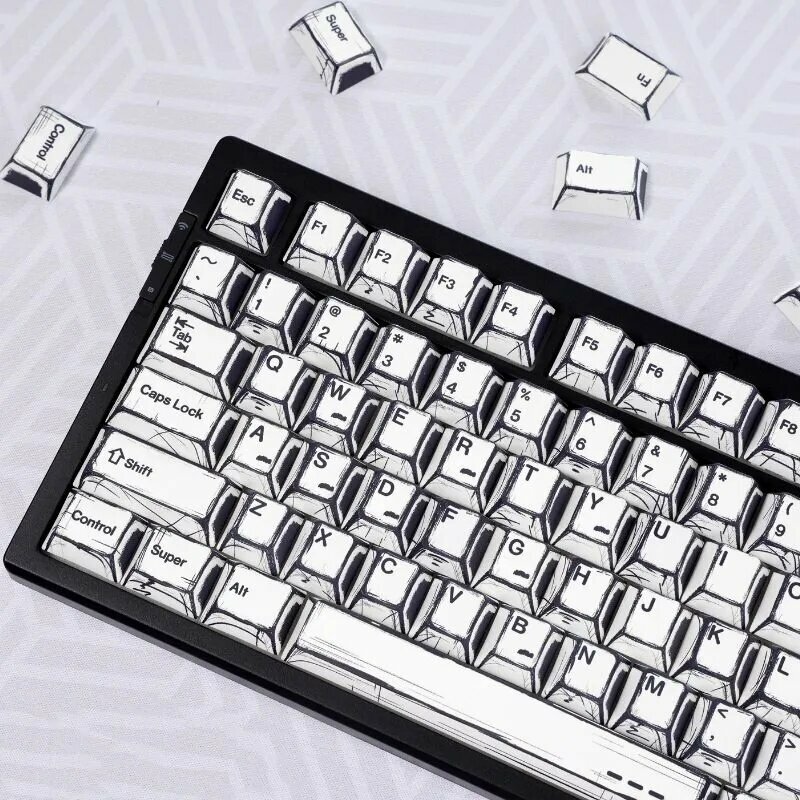 Кейкапы для механической клавиатуры 129 шт, Высота: CHERRY/PBT/Предмет