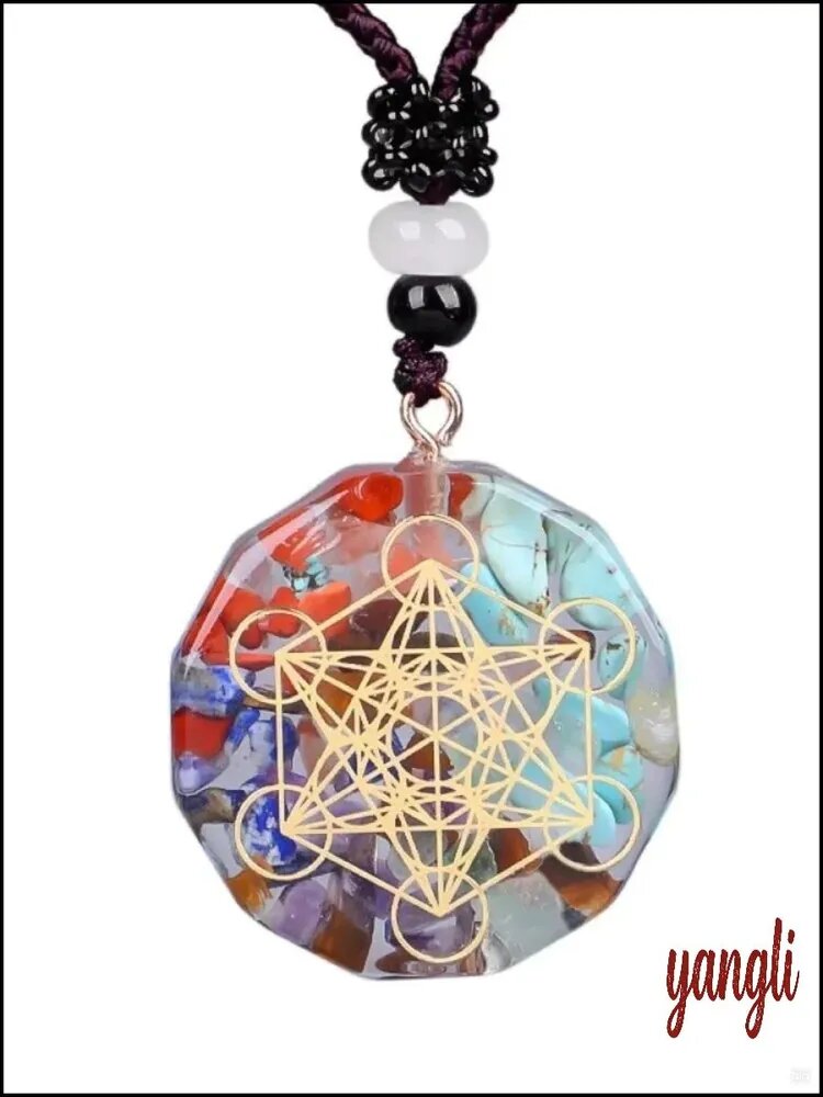 Амулет Куб Архангела Метатрона из оргонита