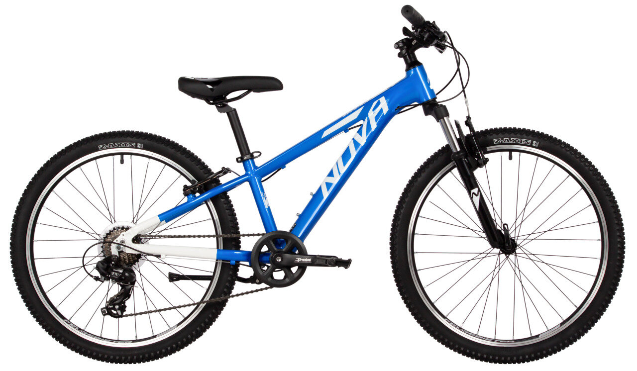 Подростковый велосипед Novatrack Extreme 24" (2025) 11" Сине-белый (130-145 см)