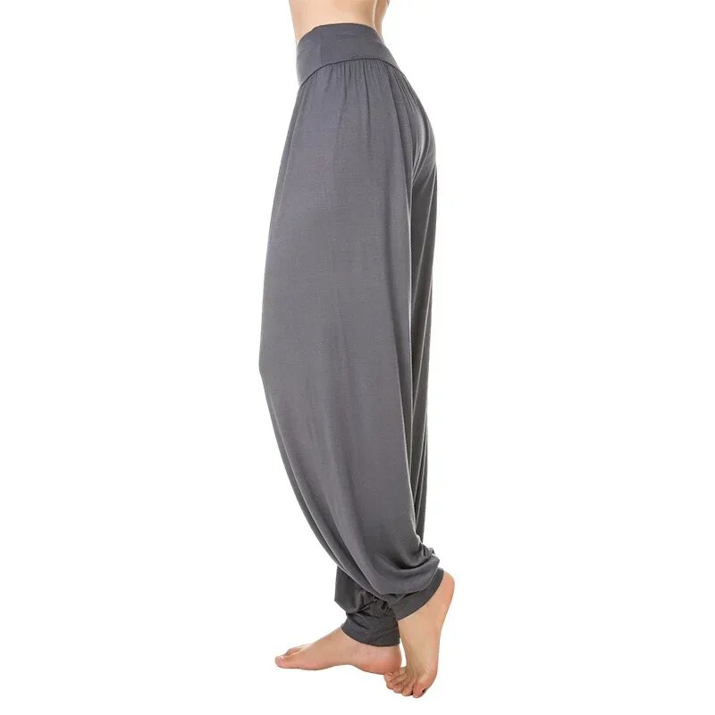 Серые шаровары женские XXXL, спортивные штаны для йоги