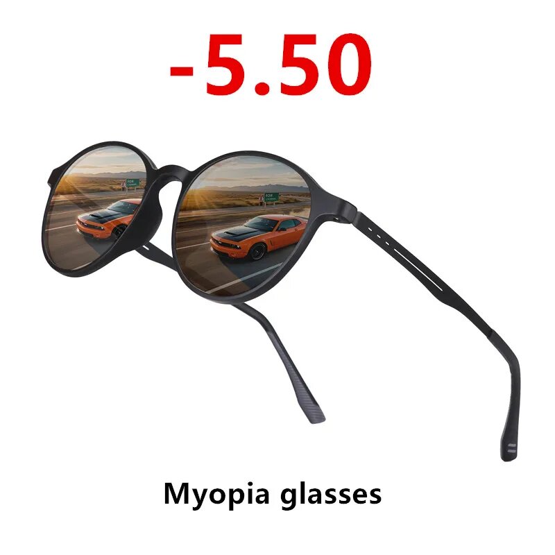Круглые очки для близорукости -5.50, цвет оправы Myopia glasses