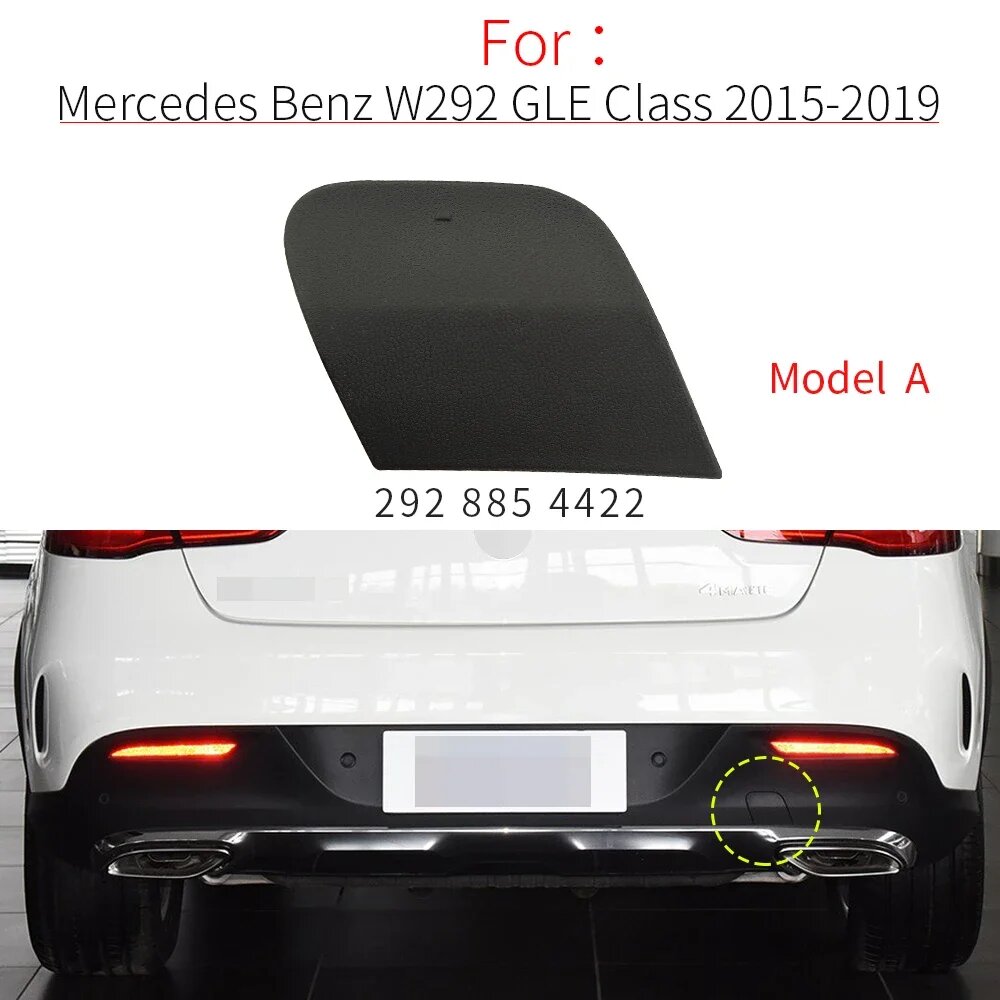 Для Mercedes W292 W166 задний бампер автомобиля, крышка фаркопа, черная для Benz GLE GLS Class GLE300 GLE350 GLS450 GLS550 1668858322