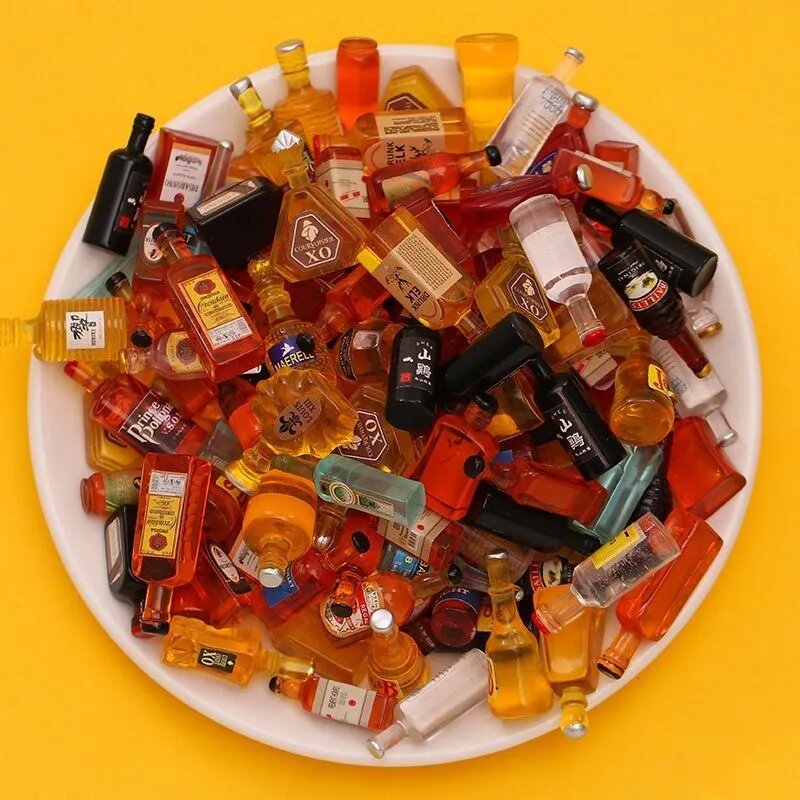 50 штук миниатюрных предметов, мини-еда, напитки, Барби и шарнирные куклы, игрушки, аксессуары