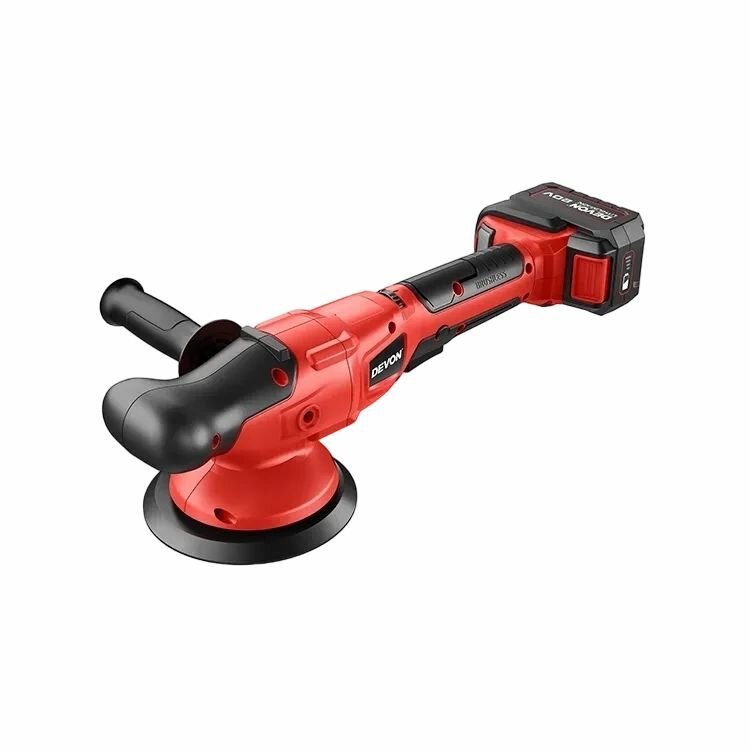 Аккумуляторная полировальная машина DEVON 2001-LI-20, 150 мм, 3800 об/мин без аккумулятора и ЗУ