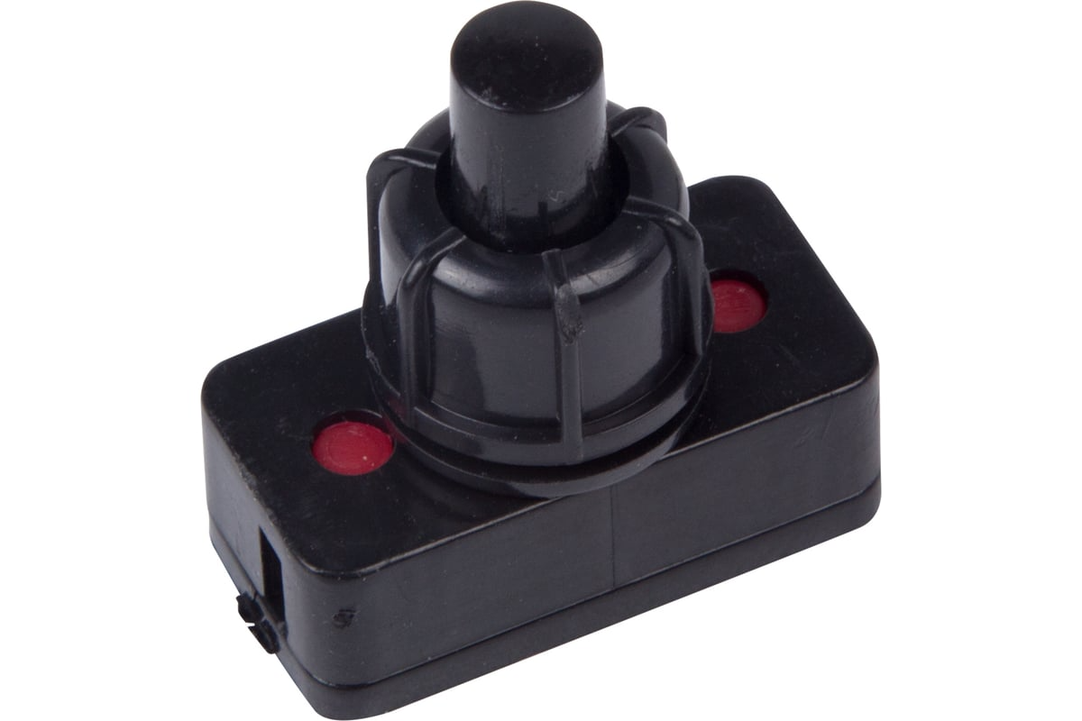 Выключатель-кнопка Rexant ON-OFF для лампы 250В 1А 2с, черная {36-3011} (1 шт)