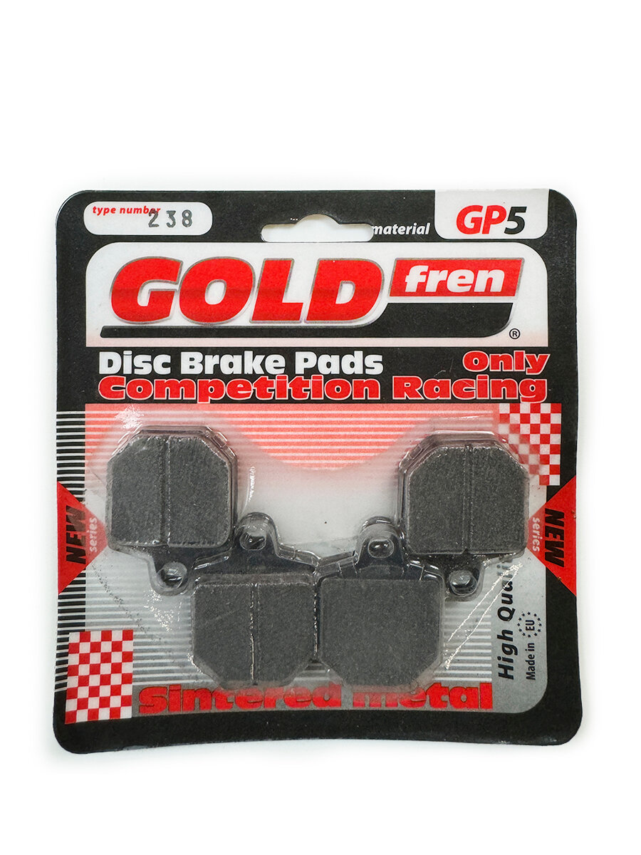 Колодки тормозные GOLDfren 238 GP5 кросс TRW MCB794, SBS 843, EBC FA 433/4HH оригинал