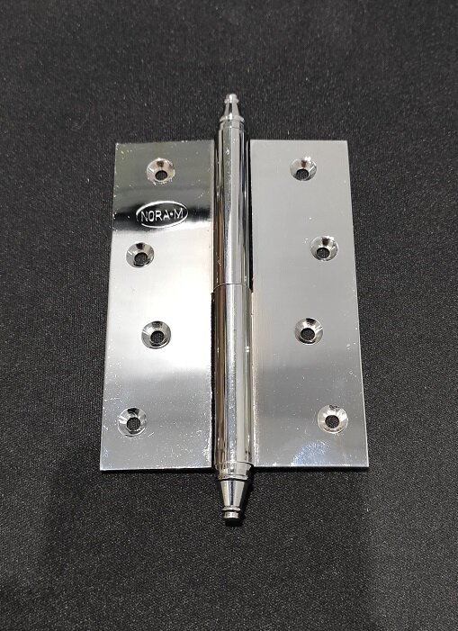 Петля дверная NORA-M 610-4" CP (хром) 100*70mm L (Цена указана за 1 штуку)