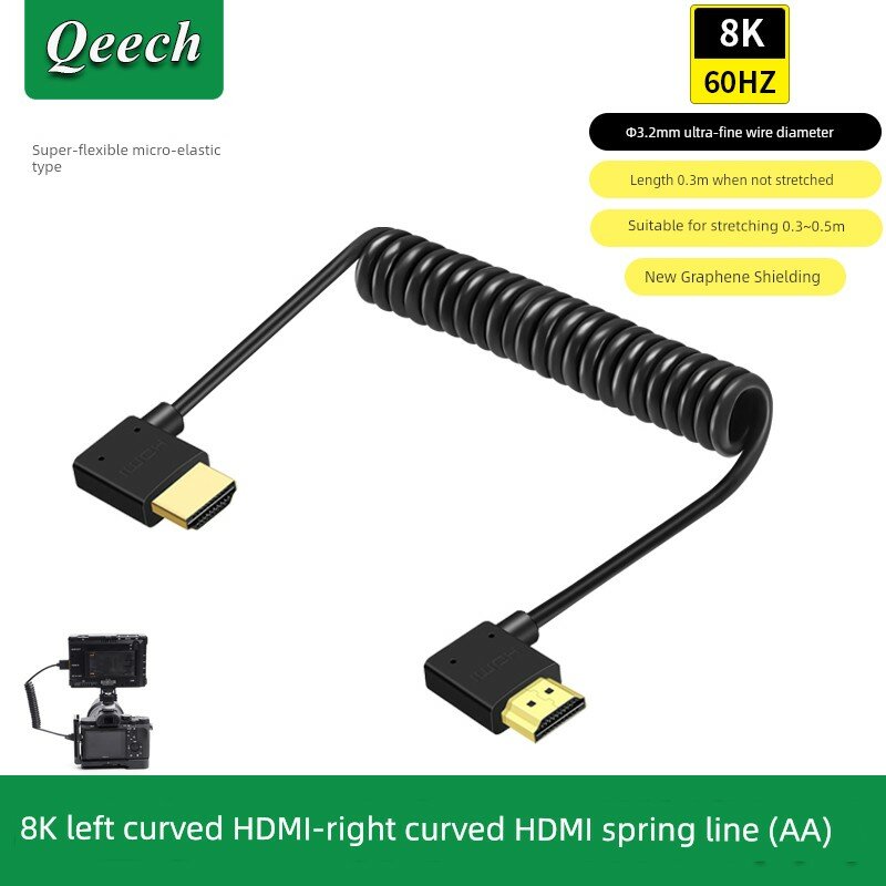 0.3 м 8K Прямой HDMI к HDMI Коаксиальный Кабель, HDMI 2.0, Гибкий для Камер, Длина от 0.5м до 1м