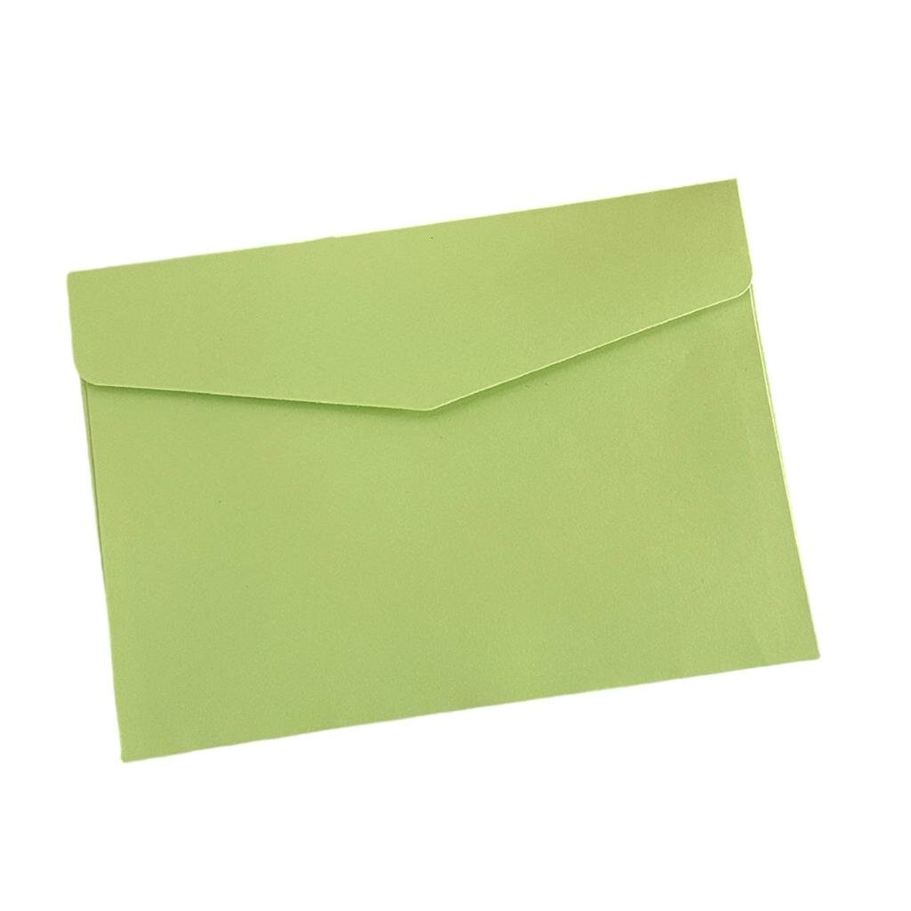 30 цветных конвертов для писем, Зеленый