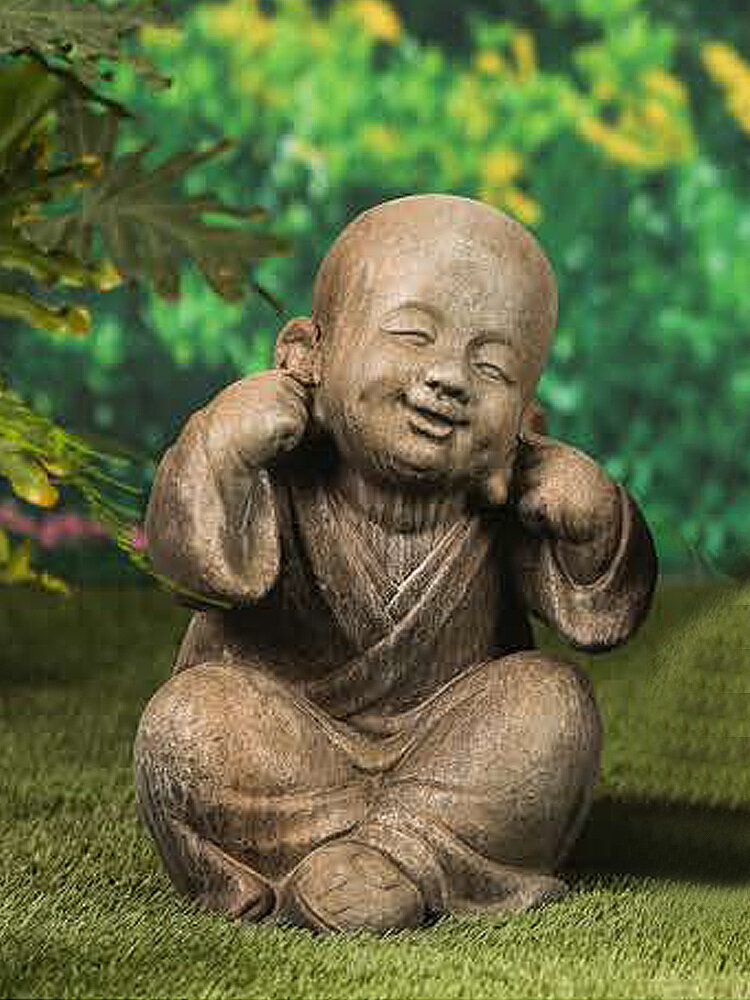 Фигура садовая Waterfall "Маленький Будда", полистоун, разноцветная, 36х26.5х25 см
