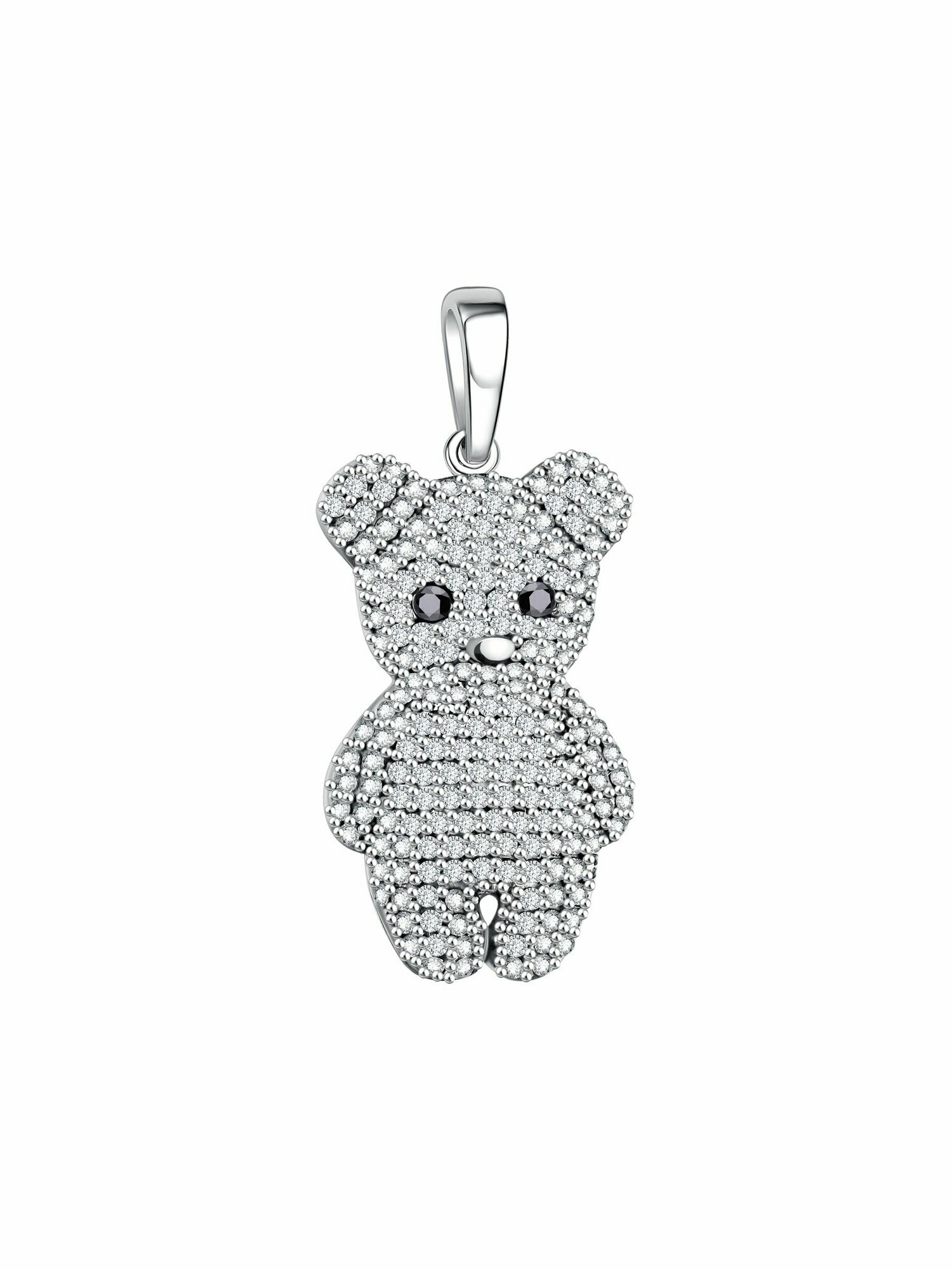 Подвеска, серебро, 925 проба, родирование, фианит