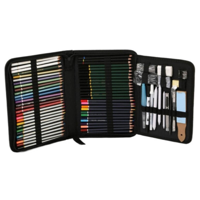 75 Шт Карандаши Для Рисования Набор Для Рисования Водорастворимые Цветные Карандаши Для Рисования Карандаши для Рисования Взрослых Студентов