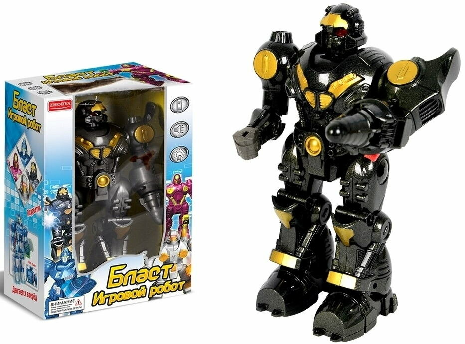 Zhorya Робот черный со светом и звуком ZYB-B1579-7 с 3 лет