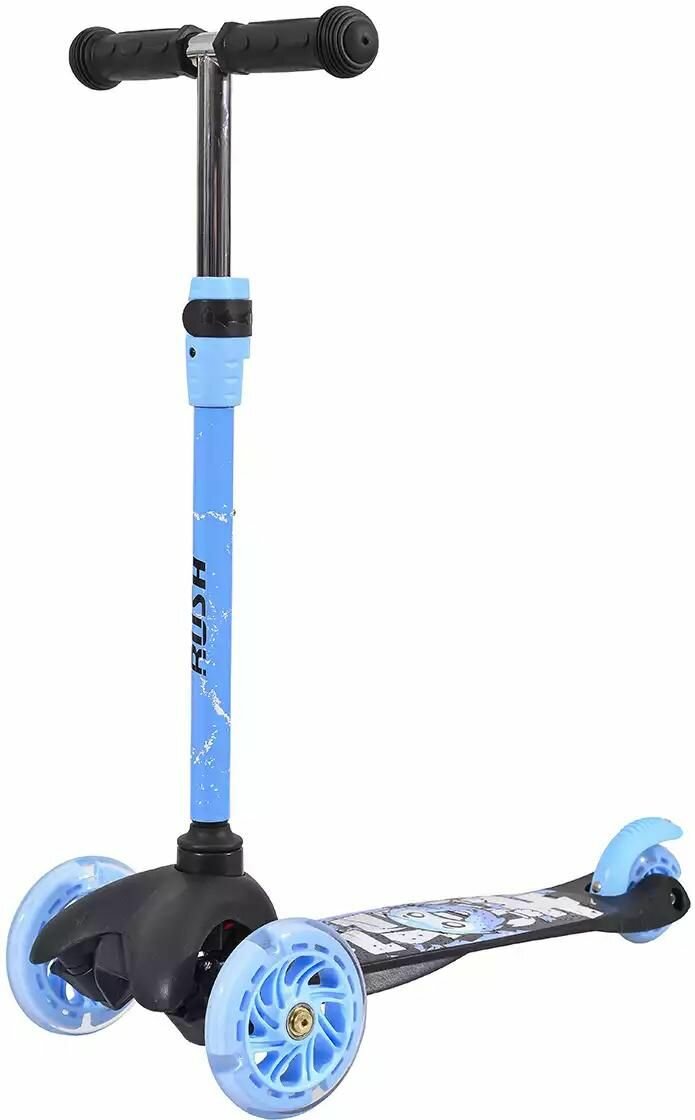 Самокат RUSH ACTION 3-х колесный, Bombat, светящиеся колеса, нагрузка до 30 кг