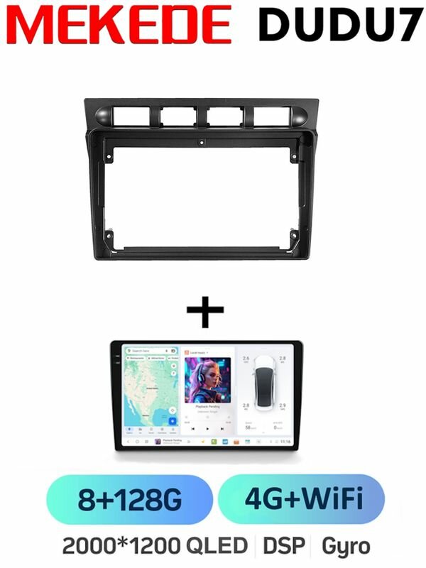 Магнитола 9" Mekede DUDU7 8/128 Gb для Kia Picanto SA Morning 2004-2007 carpay Android