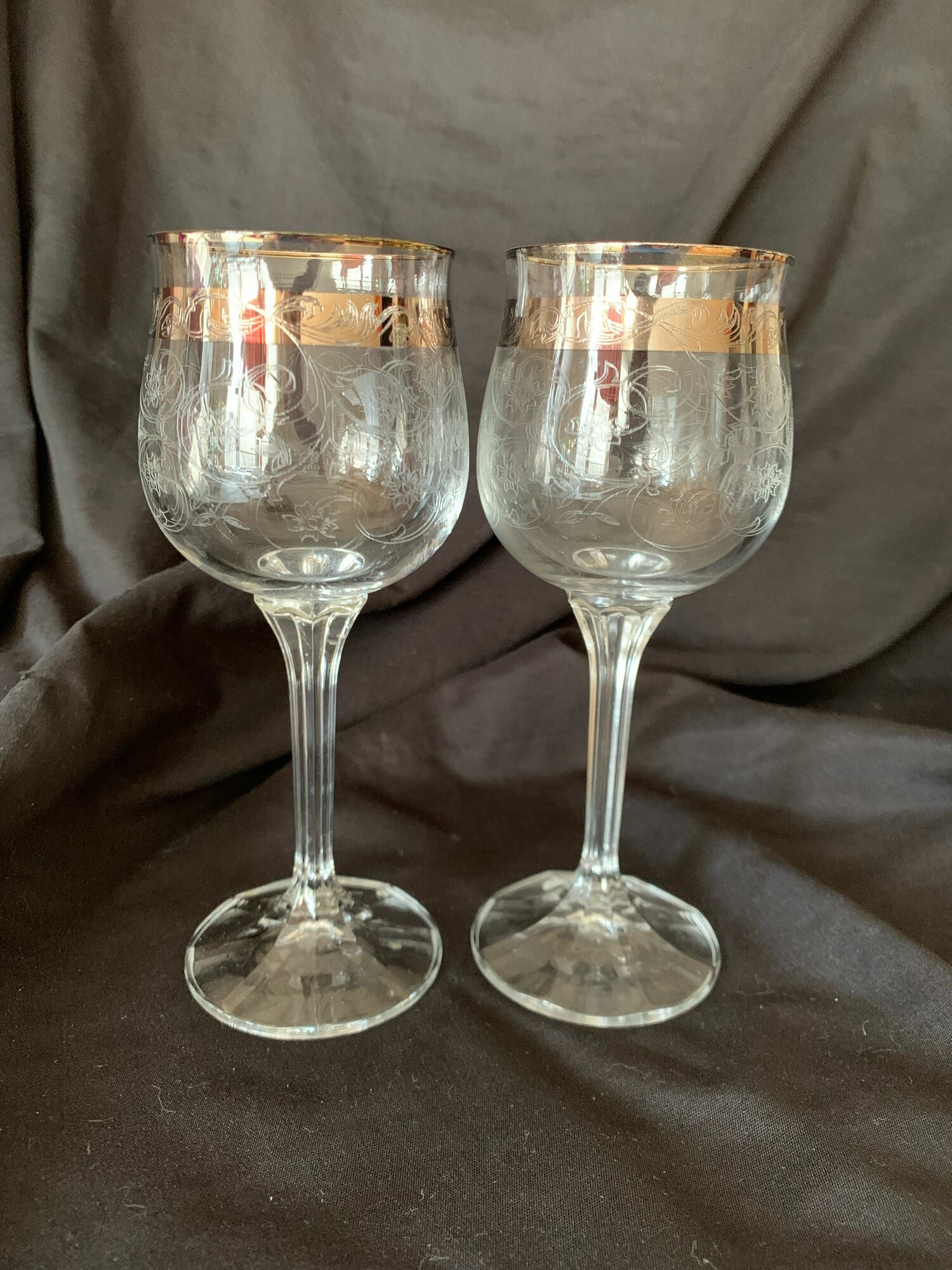 Набор из двух Фужеров с гравировкой (Богемия Чехия)