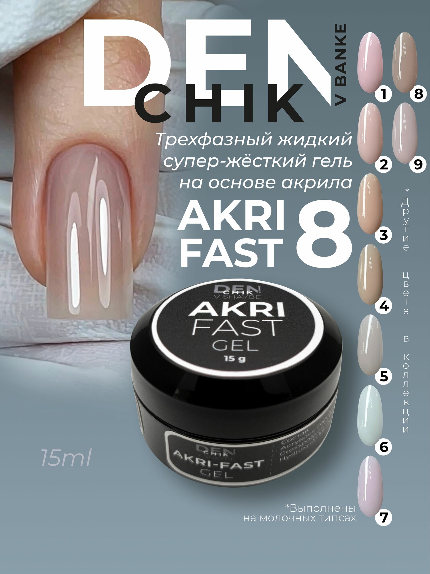 Гель для моделирования ногтей Akri-fast
